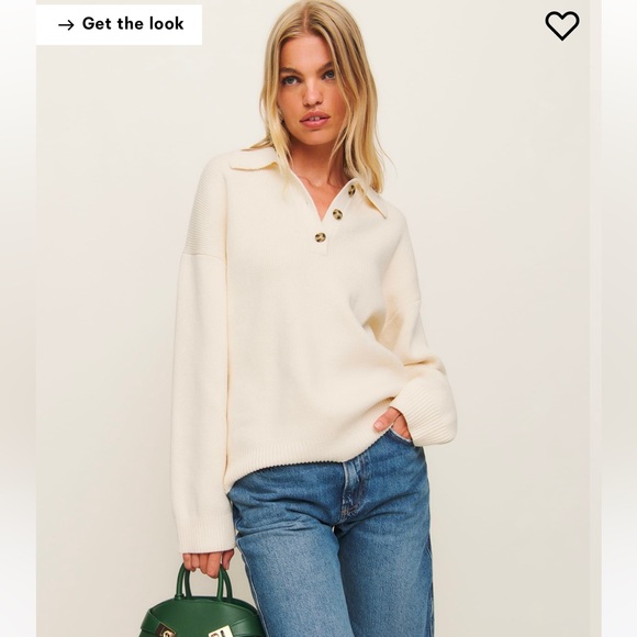 Reformation | Sweaters | Reformation Brooklyn Cotton Polo Sweater ...